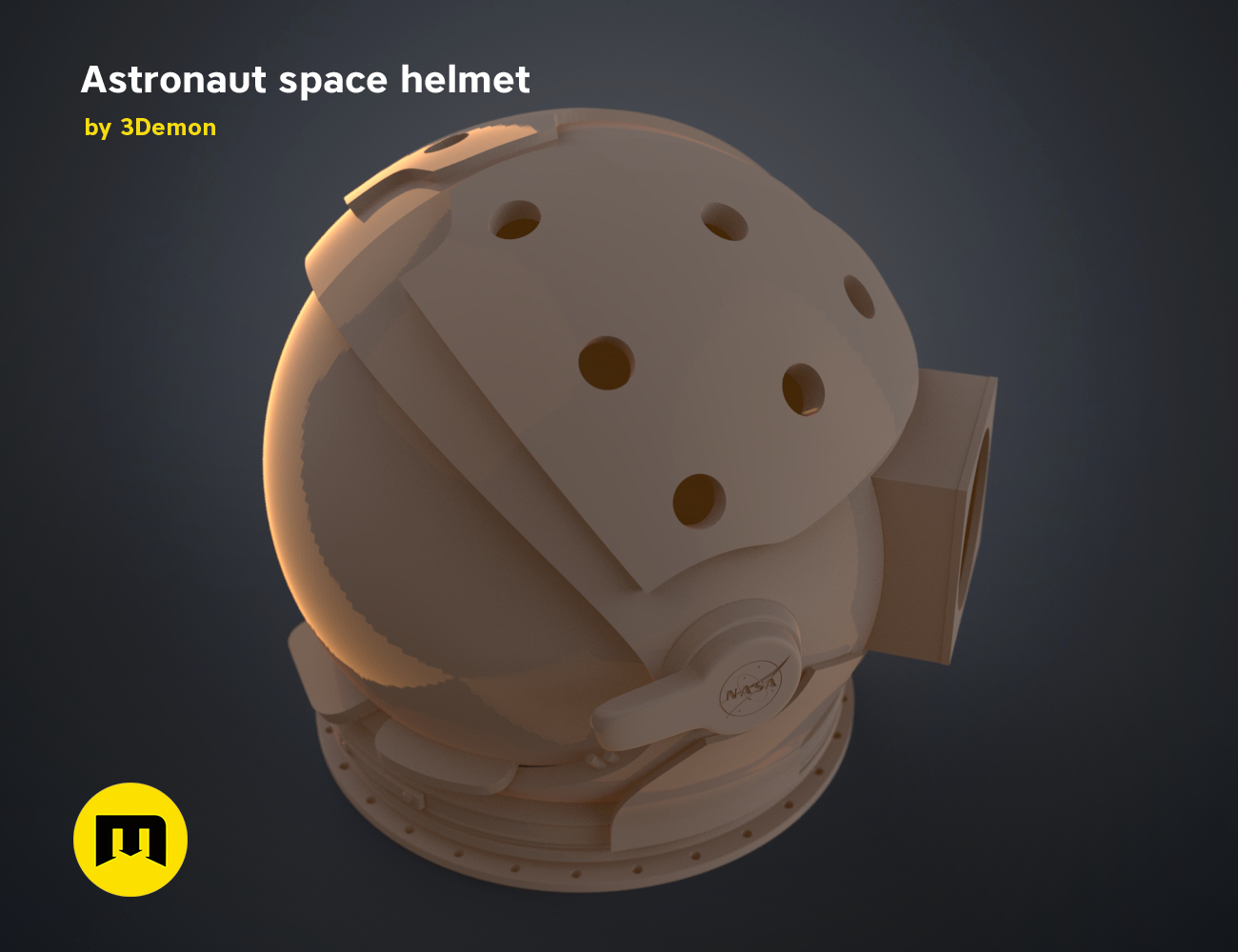 3D file Astronaut space helmet 🧑‍🚀・3D printer design to download・Cults