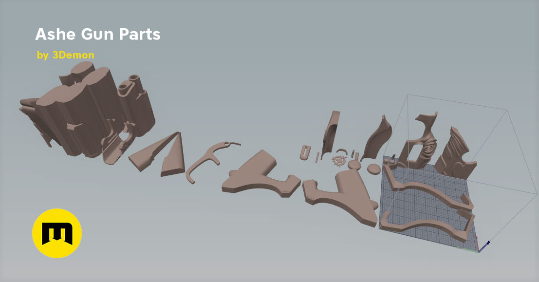 Fichier STL Le fusil d'Ashe dans Overwatch. 👾・Modèle pour imprimante 3D ...