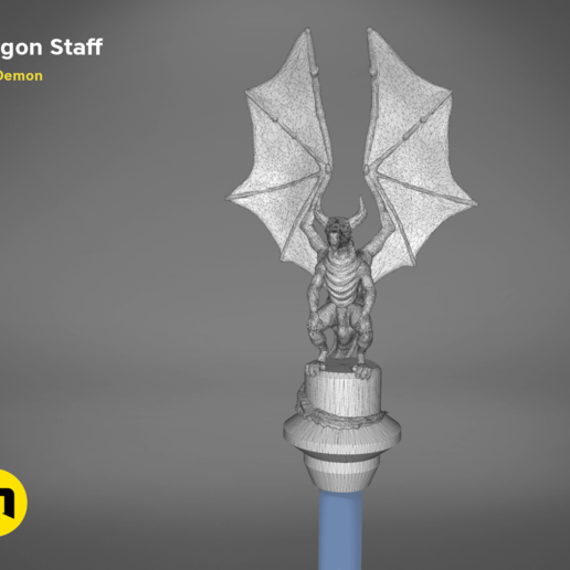 Download STL Dragon Staff ・ Cults