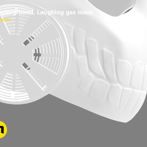 Download 3D printing templates Laughing Gas Mask - 6 underground ・ Cults