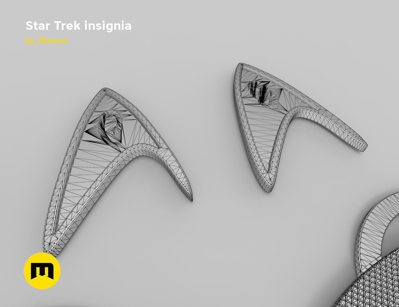 STL file Star Trek Insignia - 3D Print Model ⭐・Model to download and 3D ...