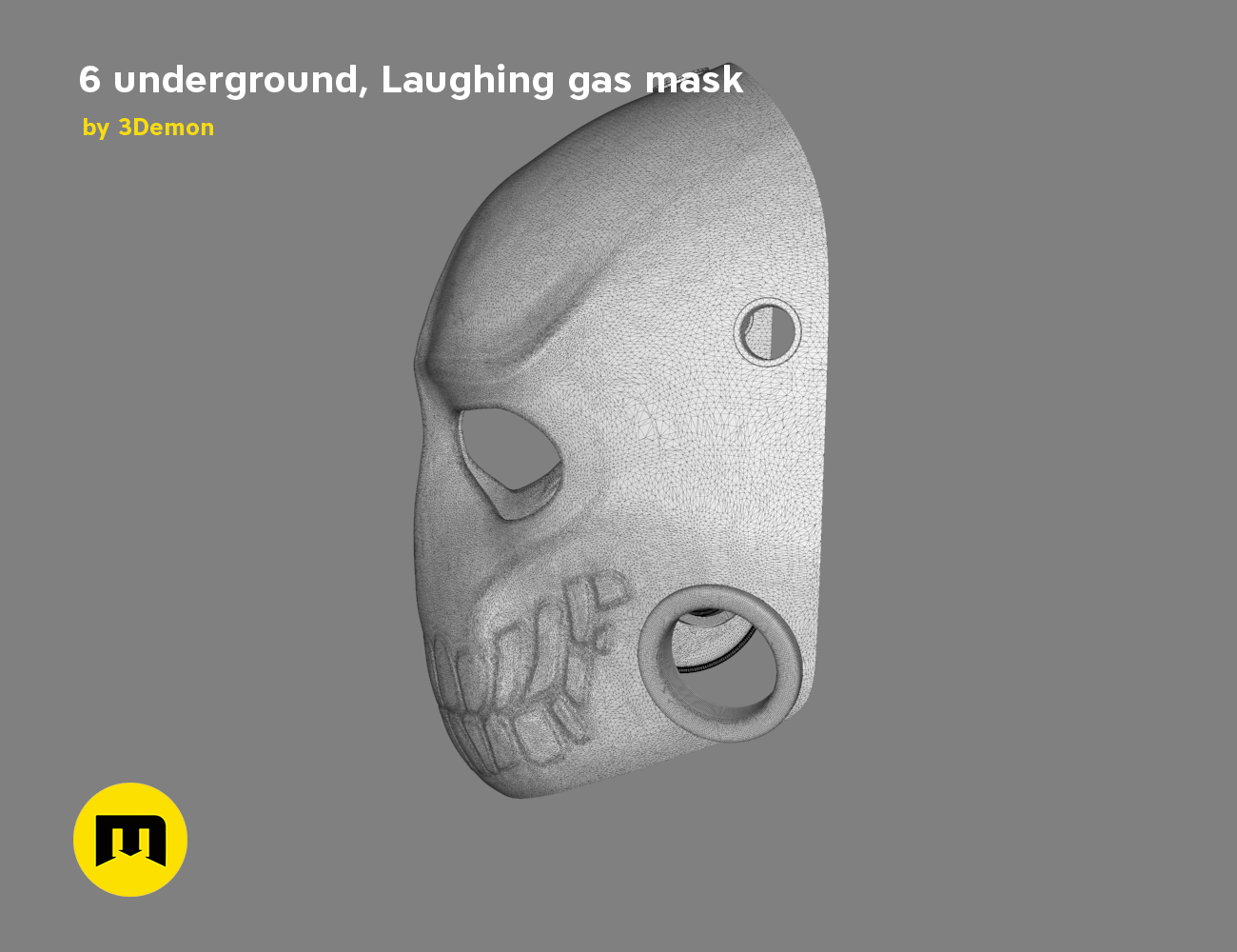 3D file Laughing Gas Mask - 6 underground 🤣・3D printable model to ...