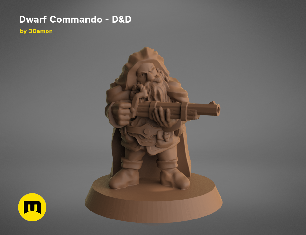 3D file Dwarf Commando - D&D Set 🏹・Design to download and 3D print・Cults