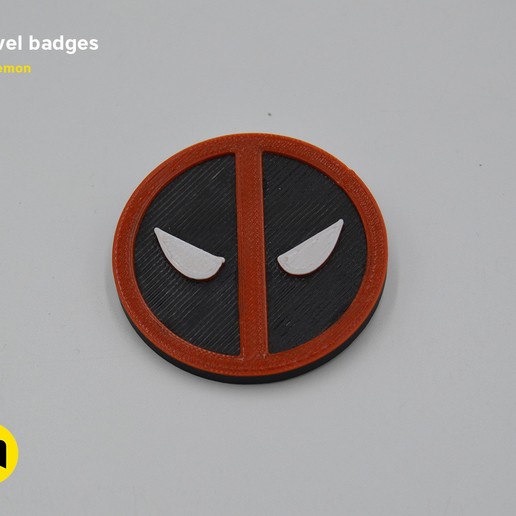 Descargar archivo STL Insignias Marvel Impresión simple de color • Plan ...