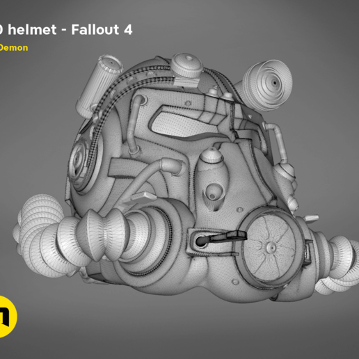 Download 3D printing designs T60 helmet - Fallout 4 ・ Cults