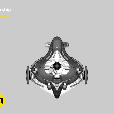 Download 3D print files Fantasy Spaceship ・ Cults