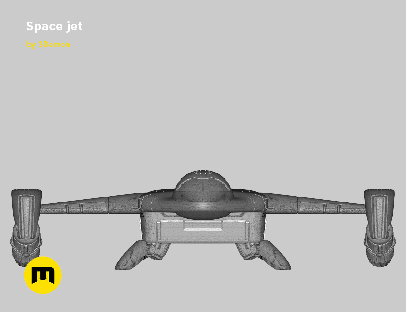 Download OBJ file Fantasy Space Jet • 3D printable template ・ Cults