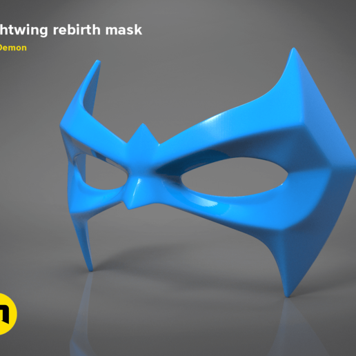 Download OBJ file Nightwing Rebirth mask • 3D print object ・ Cults