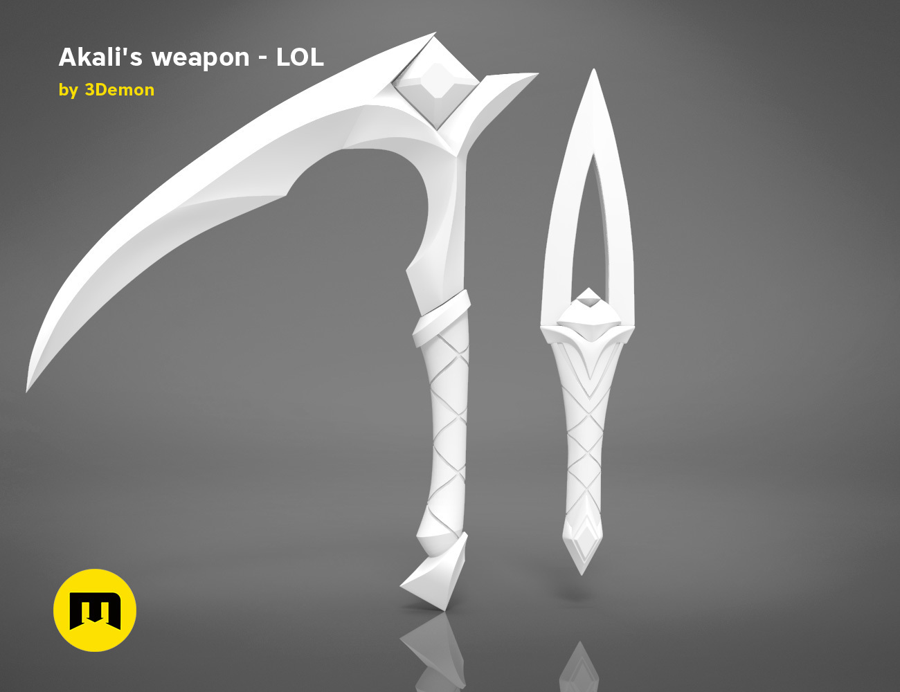 STL file KDA Akali’s Weapons – League of Legends 🔫・Model to download ...