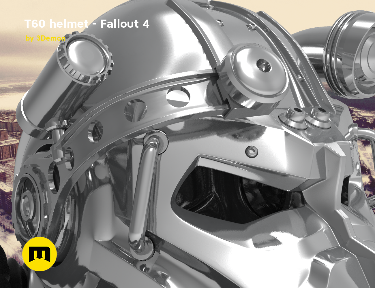OBJ file T60 helmet - Fallout 4 🪖・3D printer design to download・Cults