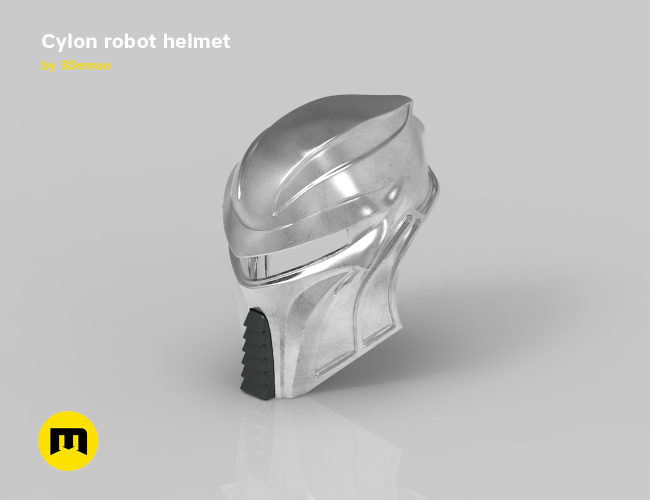 3D file Cylon robot helmet, Batlestar Galactica 🤖・3D printer design to ...
