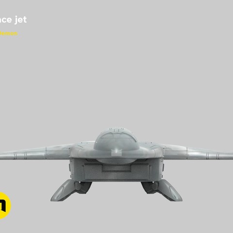Download OBJ file Fantasy Space Jet • 3D printable template ・ Cults