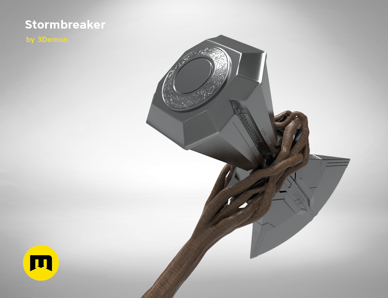 Download OBJ file Storm Breaker – Thor Axe • 3D printer model ・ Cults