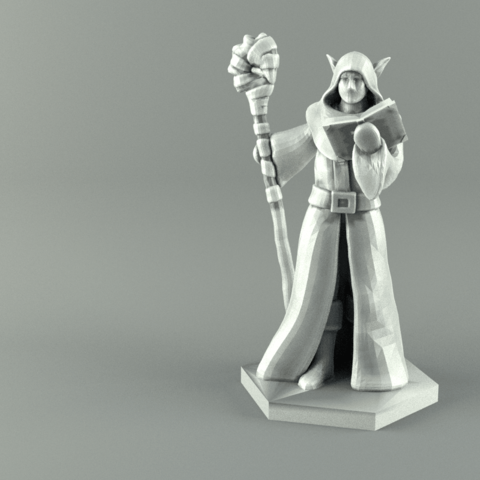Download STL file ELF MAGE CHARACTER GAME FIGURES 3D print model ...