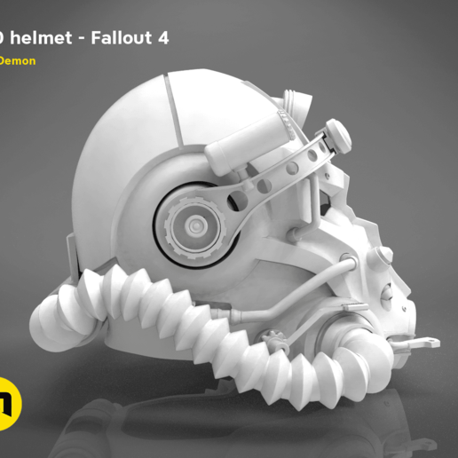Download 3D printing designs T60 helmet - Fallout 4 ・ Cults