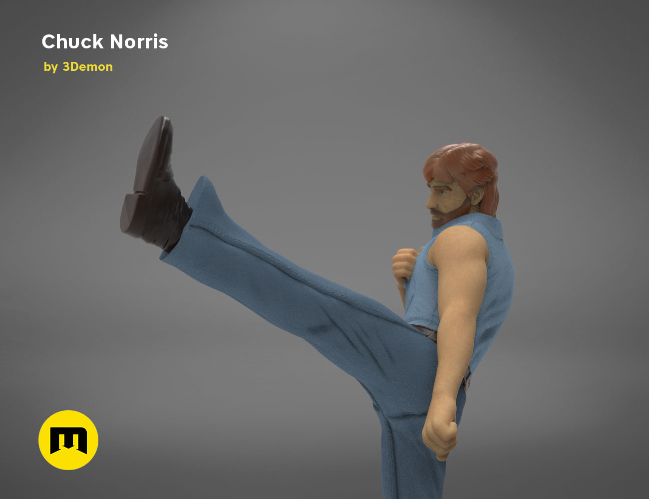 STL file Chuck Norris – Figure 🎬・3D printing design to download・Cults
