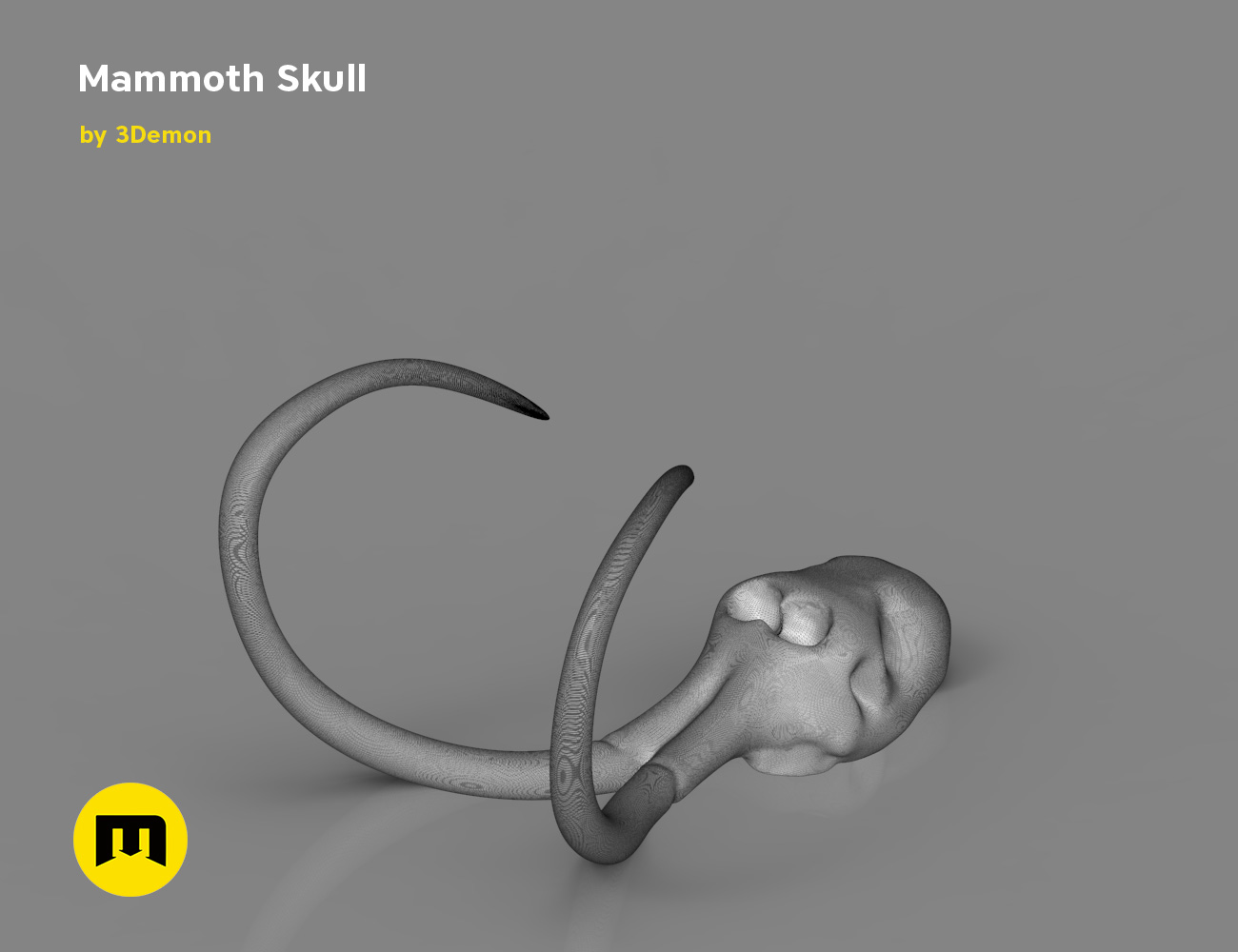 Download OBJ file Mammoth Skull and Ring • Design to 3D print ・ Cults