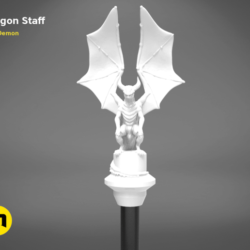 Download STL file Dragon Staff • 3D print object ・ Cults