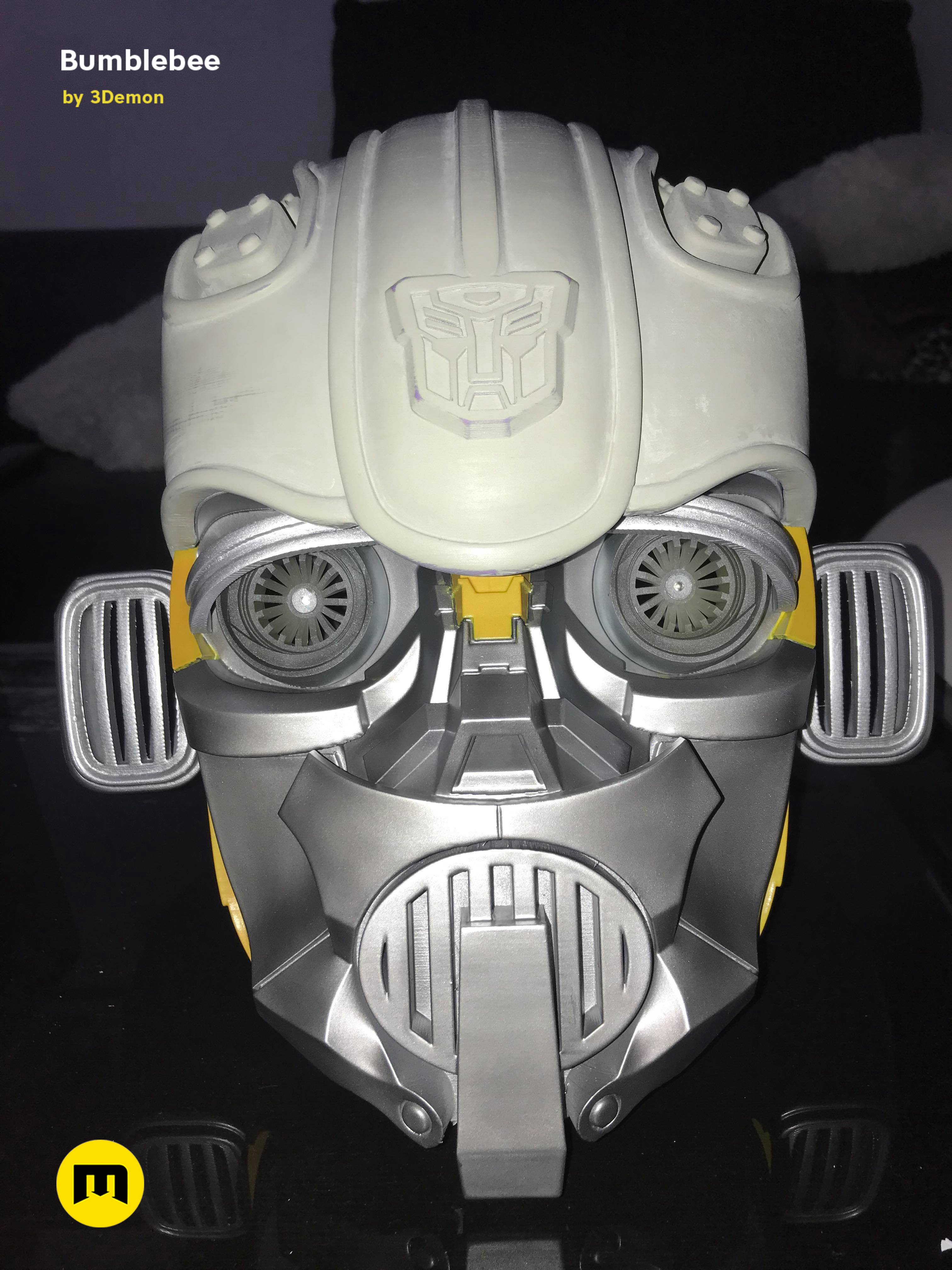Download OBJ file Bumblebee - Wearable Helmet • 3D print template ・ Cults