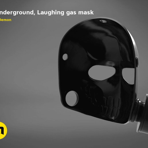 Download 3D printing templates Laughing Gas Mask - 6 underground ・ Cults