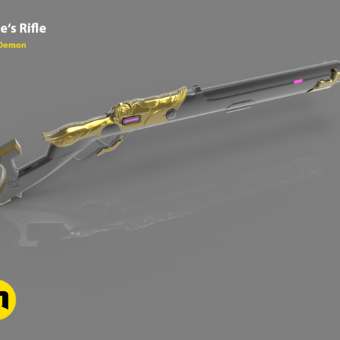 Download OBJ file Ashe’s rifle from overwatch • 3D printable design ・ Cults