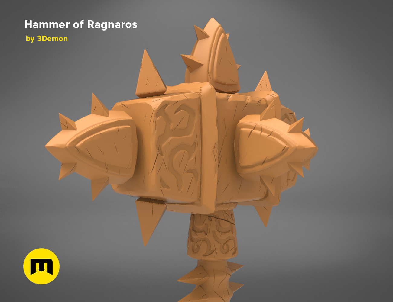 Download STL file Hammer of Ragnaros - World of Warcraft • 3D print ...