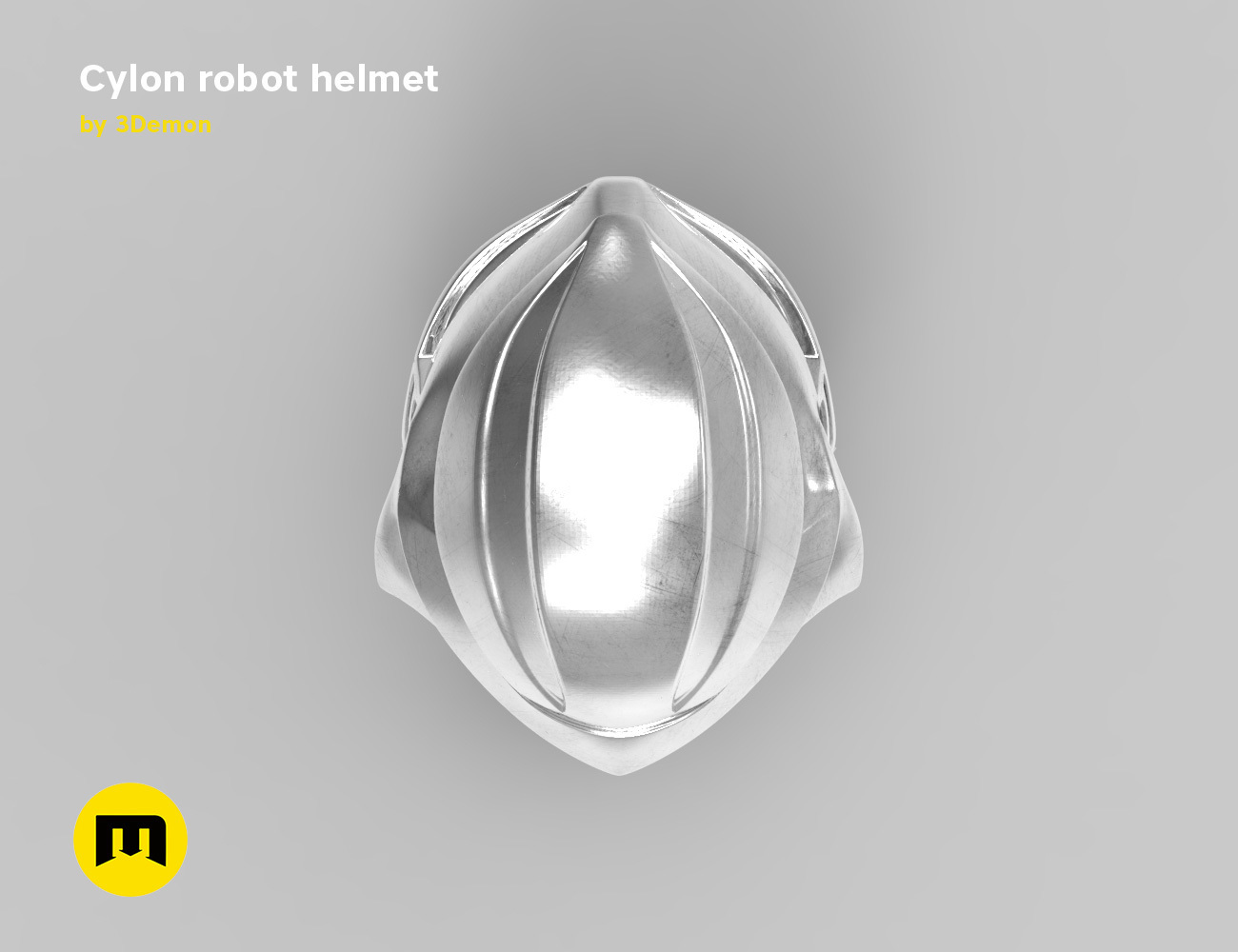 3D file Cylon robot helmet, Batlestar Galactica 🤖・3D printer design to ...