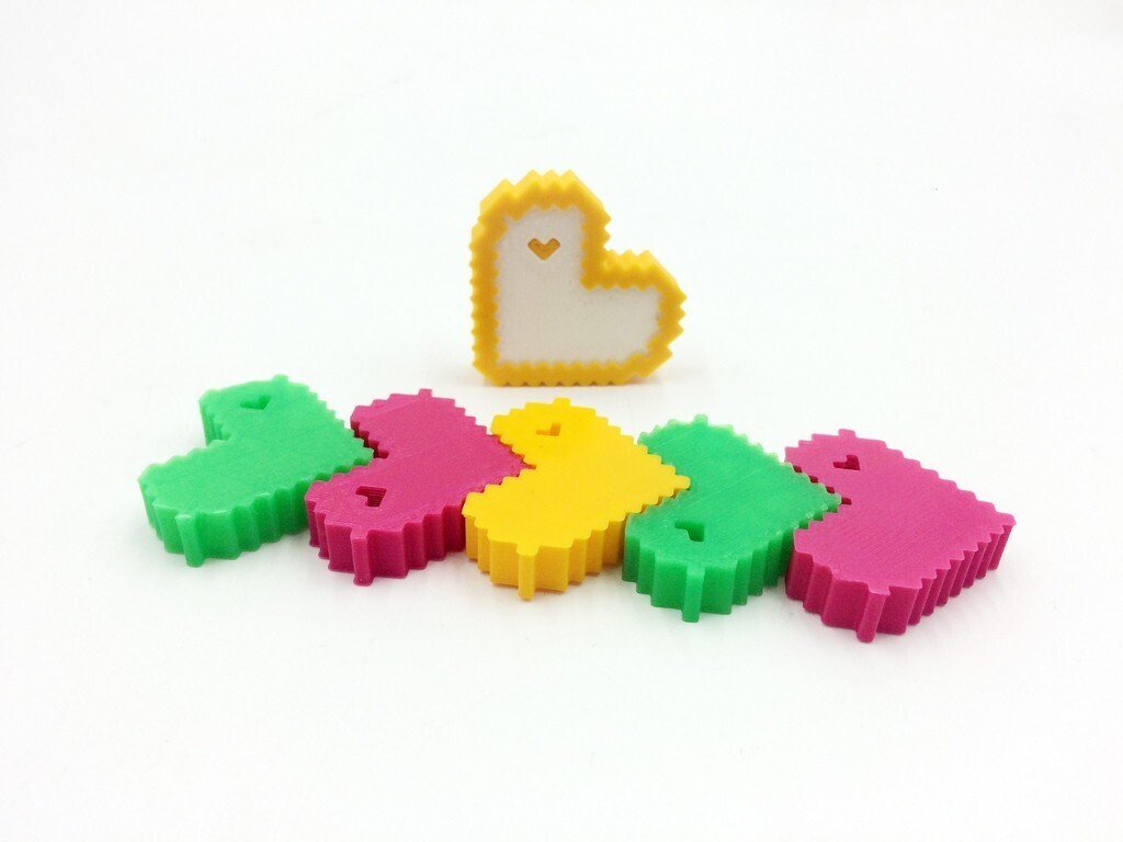 Free STL file Minecraft heart_Low poly Valentine model ️‍🔥・3D printer ...