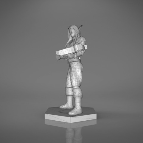 Download 3D printing designs ELF RANGER FEMALE CHARACTER GAME FIGURES ...