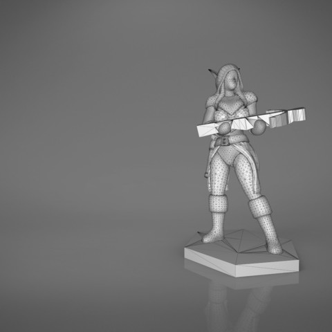 Download 3D printing designs ELF RANGER FEMALE CHARACTER GAME FIGURES ...