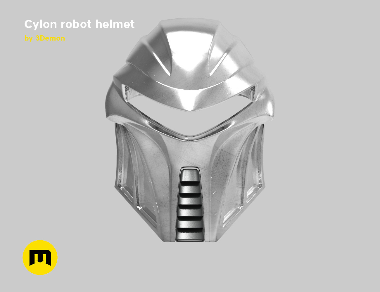3D file Cylon robot helmet, Batlestar Galactica 🤖・3D printer design to ...