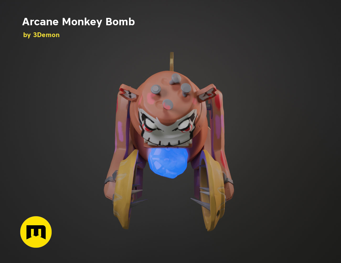 3D file Arcane Monkey Bomb 🐒・Design to download and 3D print・Cults