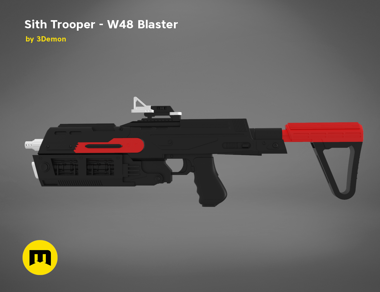Descargar archivo OBJ Sith Trooper W48 Blaster • Modelo para imprimir ...