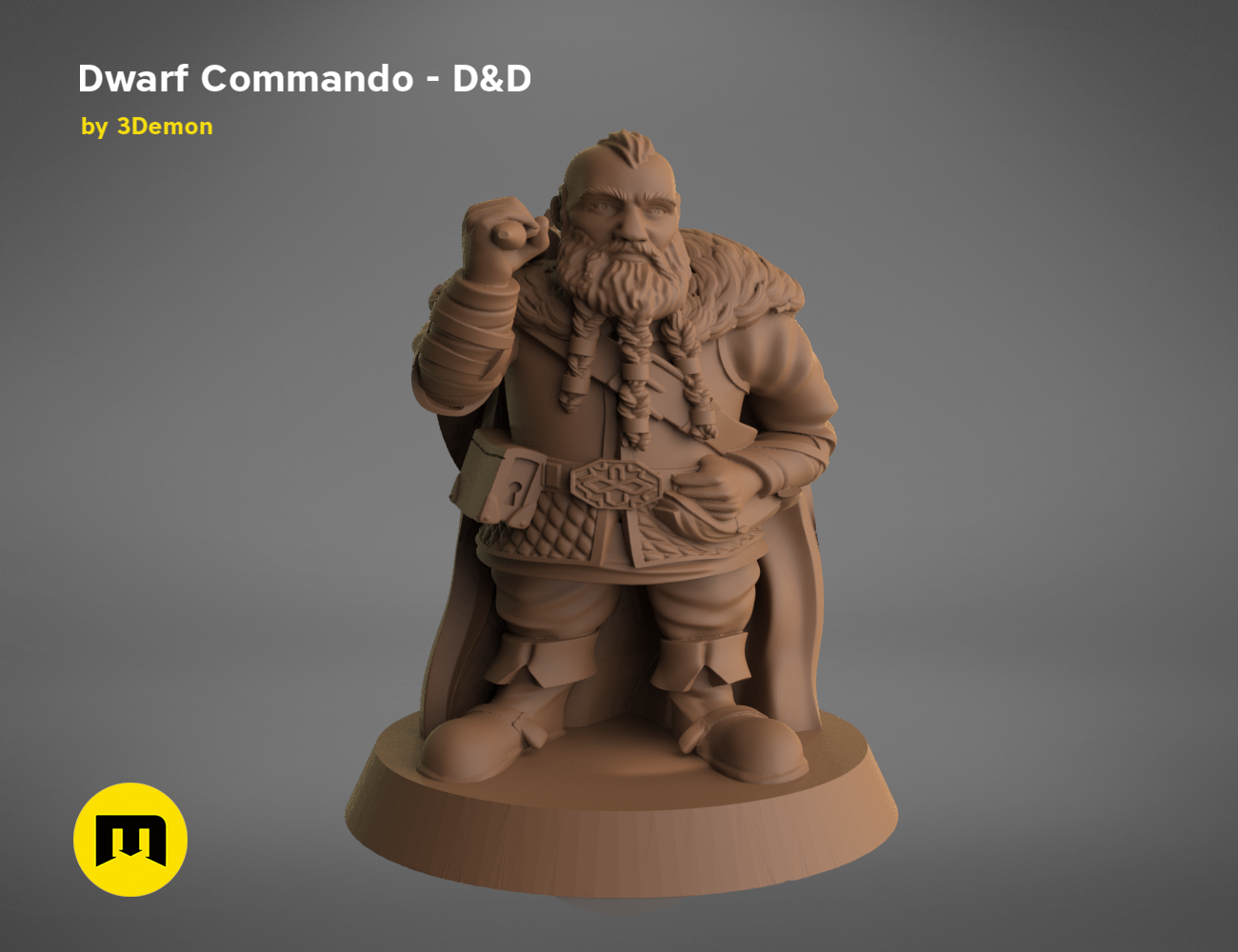 3D file Dwarf Commando - D&D Set 🏹・Design to download and 3D print・Cults