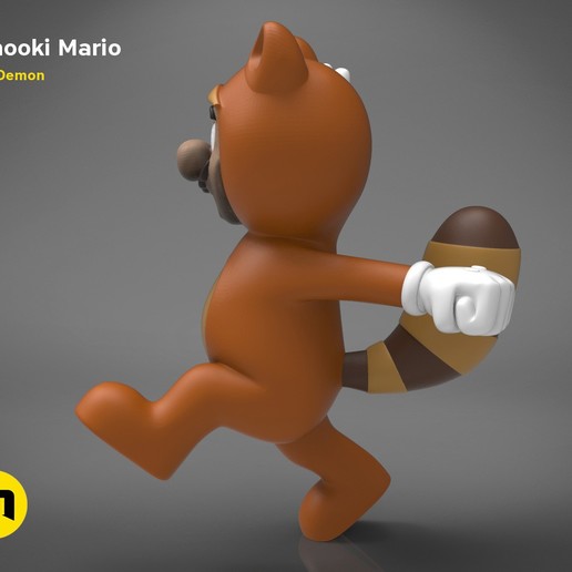 Download STL file Tanooki Mario • 3D printer model ・ Cults