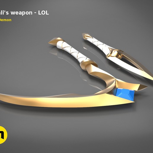 Download 3D printing models Akali’s Weapon - LOL ・ Cults