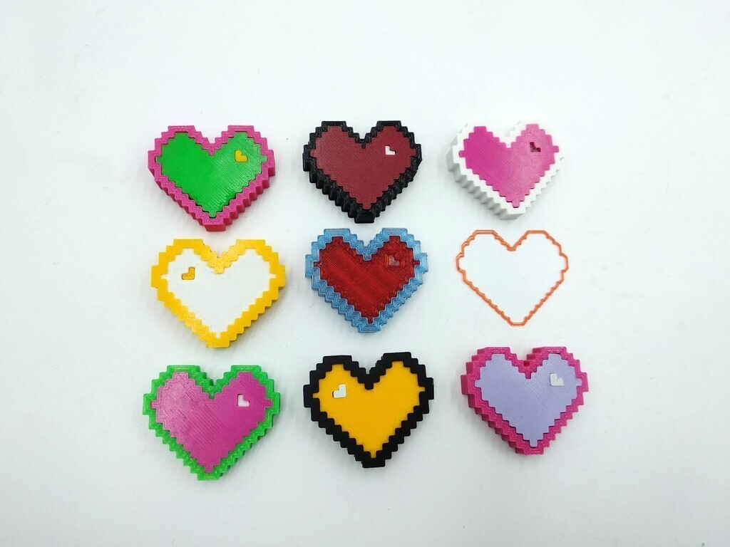 Free STL file Minecraft heart_Low poly Valentine model ️‍🔥・3D printer ...