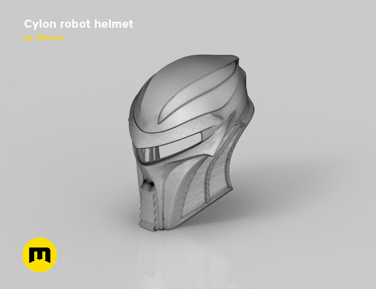 3D file Cylon robot helmet, Batlestar Galactica 🤖・3D printer design to ...