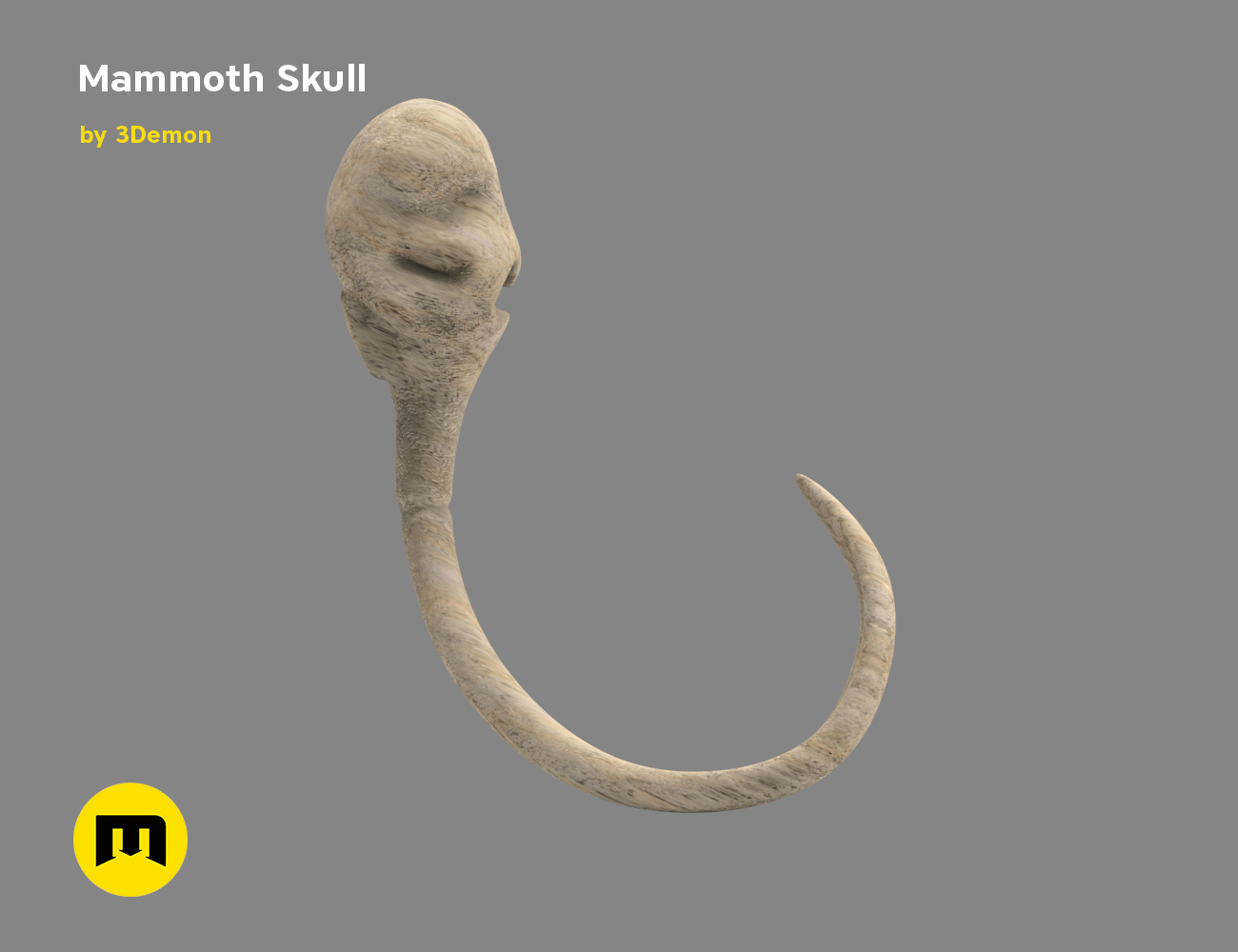 Download OBJ file Mammoth Skull and Ring • Design to 3D print ・ Cults