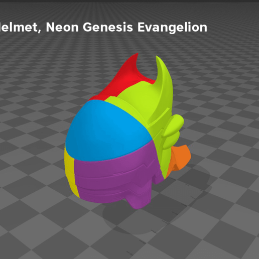 Download 3D printer templates Eva 02 Helmet, Neon Genesis Evangelion ...
