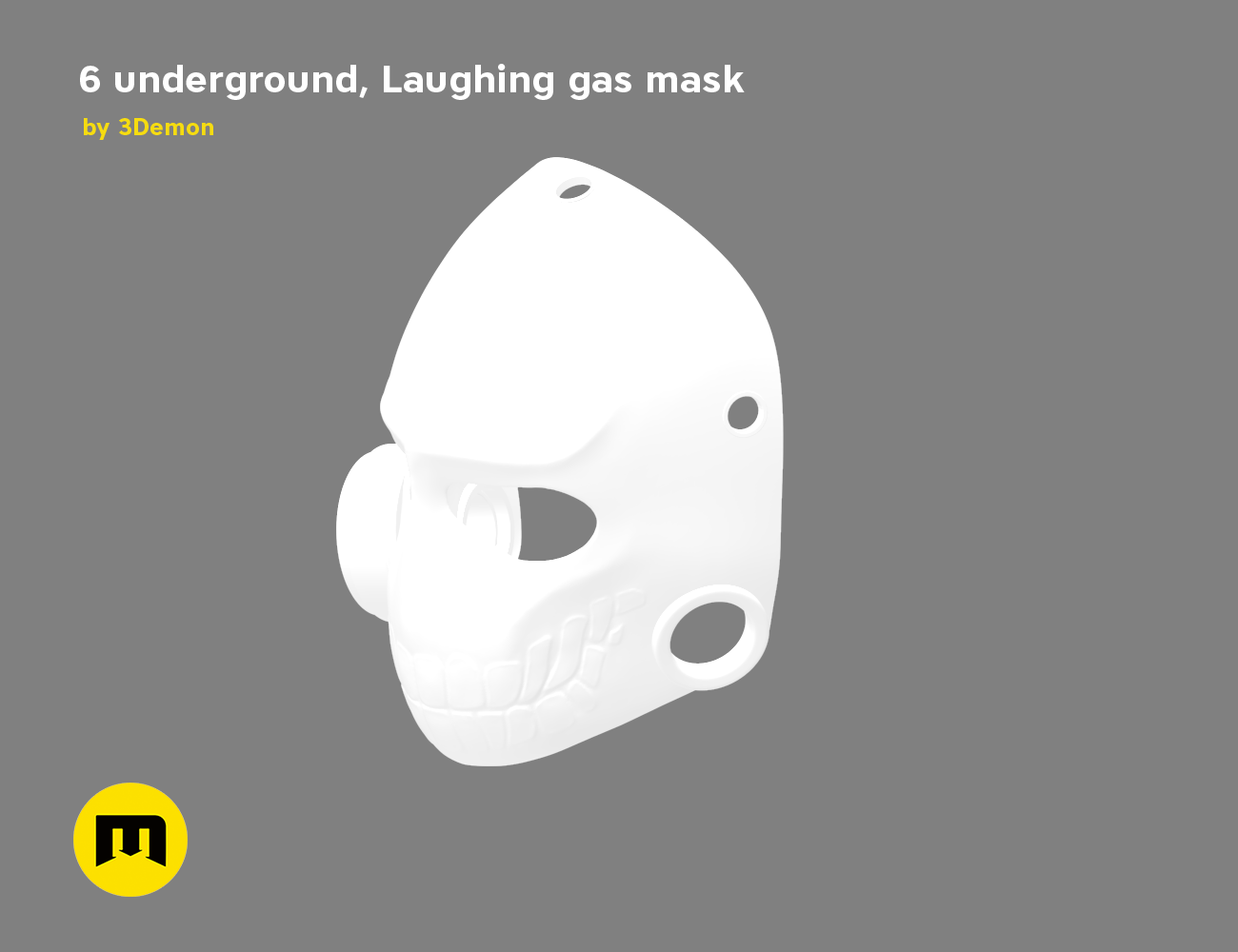 3D file Laughing Gas Mask - 6 underground 🤣・3D printable model to ...