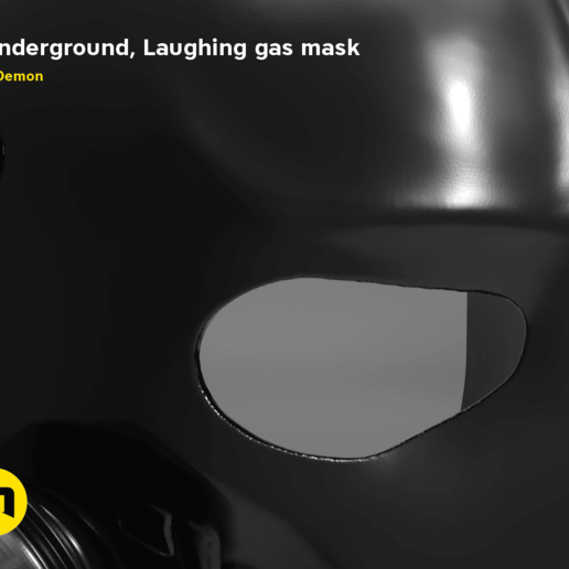 Download 3D printing templates Laughing Gas Mask - 6 underground ・ Cults