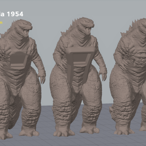 Download free OBJ file Godzilla 1954 figure and bottle opener • 3D ...