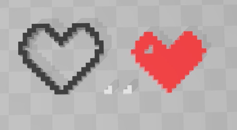 Free STL file Minecraft heart_Low poly Valentine model ️‍🔥・3D printer ...