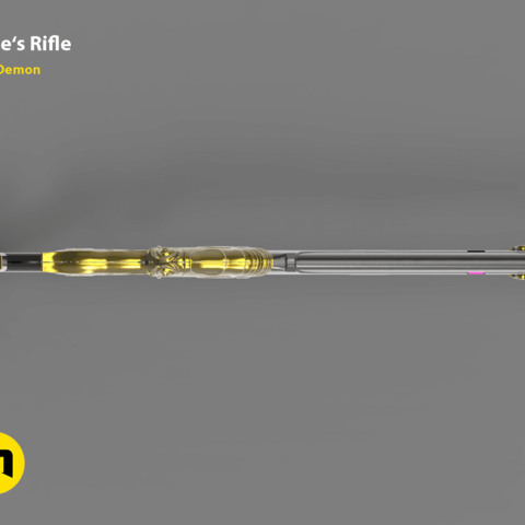 Download OBJ file Ashe’s rifle from overwatch • 3D printable design ・ Cults