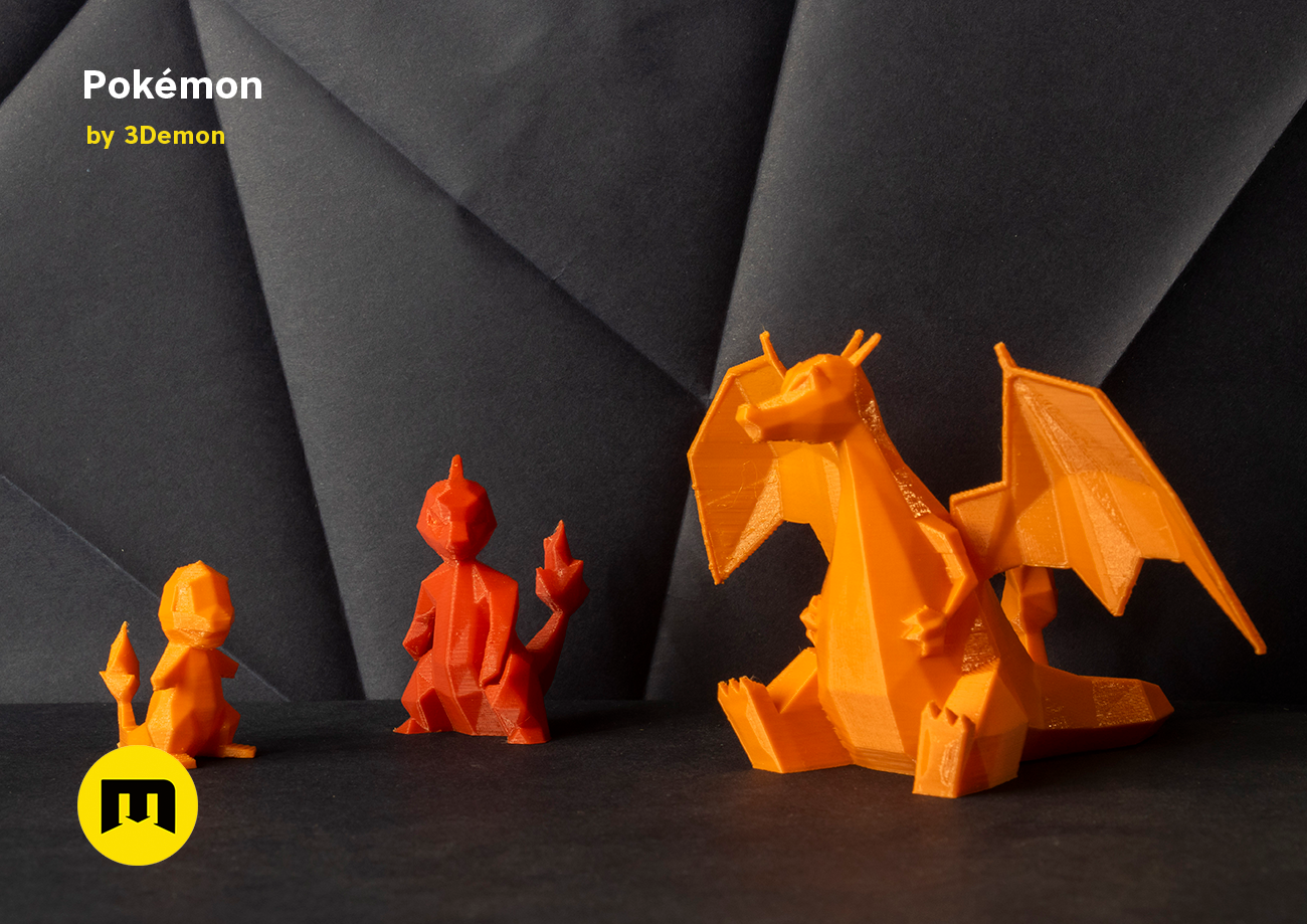 STL file Charmeleon Low Poly Pokemon・3D printing model to download・Cults