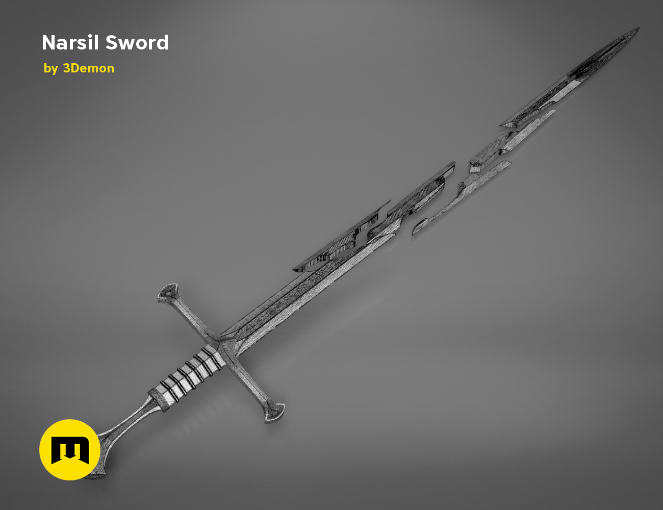 Archivo 3D gratis Espada Narsil 👾・Plan de impresión en 3D para descargar・Cults