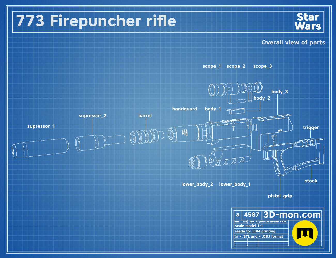 3D file 773 Firepuncher rifle ⭐・3D print design to download・Cults