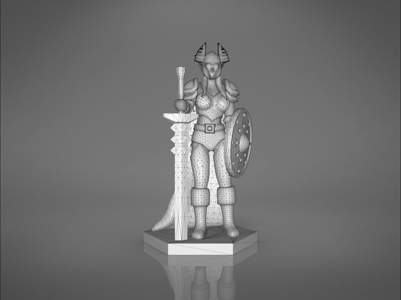 Download STL file ELF PALADIN FEMALE CHARACTER GAME FIGURES 3D print ...