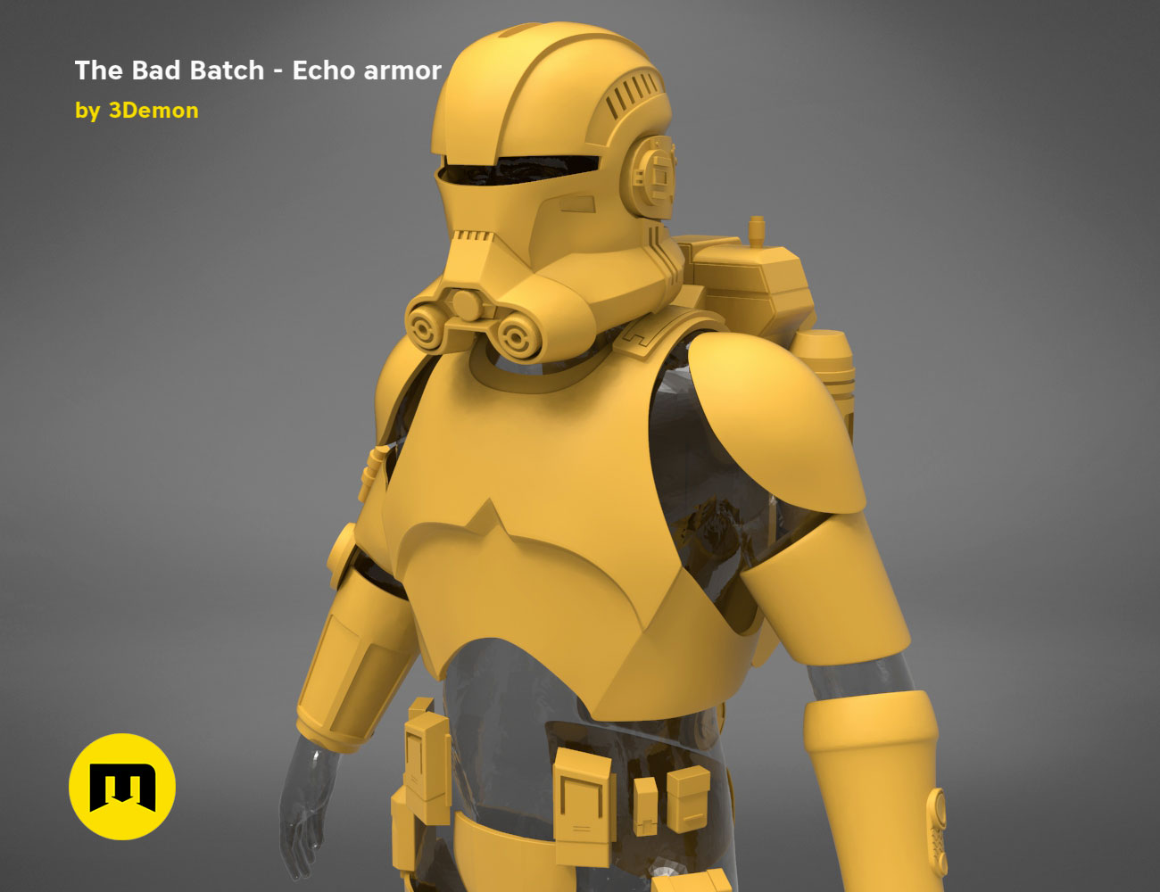 3D file The Bad Batch Echo armor 🪖・3D printable model to download・Cults